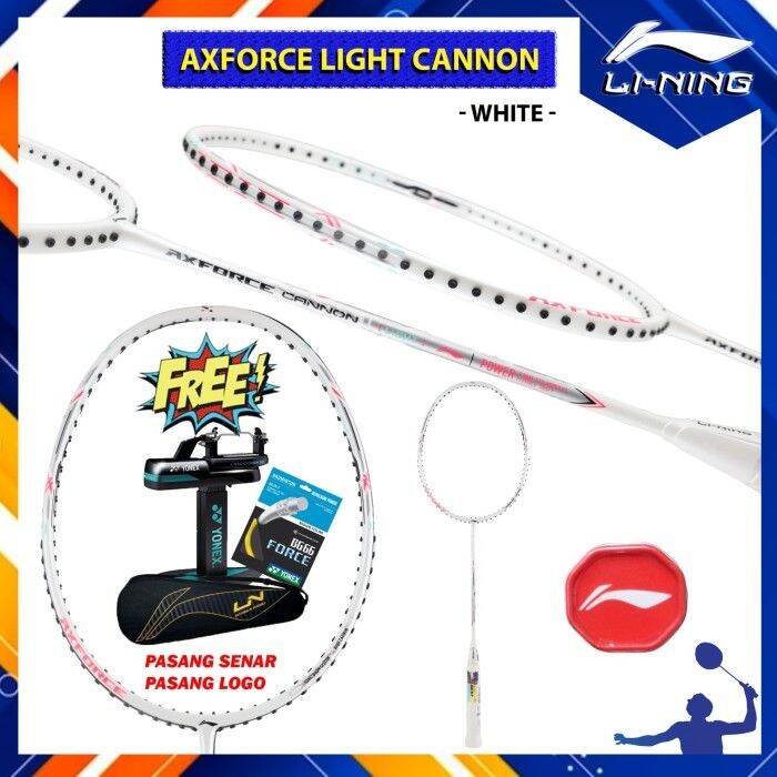 Raket Badminton Original AXFORCE AX FORCE LIGHT CANNON 6U AYPT311 WHT ...