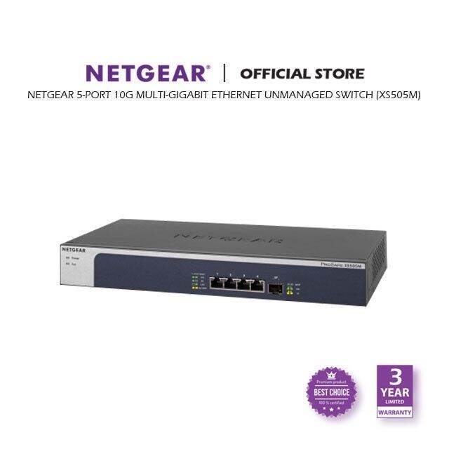 NETGEAR 5-Port 10G Multi-Gigabit Ethernet Unmanaged Switch (XS505M ...