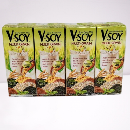 Vsoy Milk Susu Kedelai Multi grain 200ml v-soy multi grain 4packx200ml ...