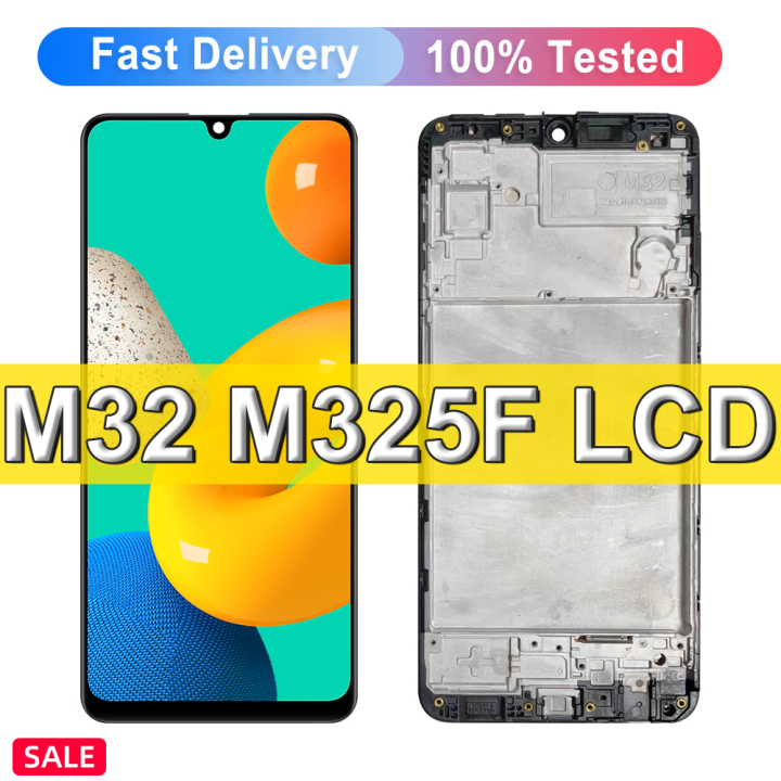 ต้นฉบับ/AMOLED /TFT สำหรับ Samsung Galaxy M32 SM-M325F จอแสดงผล LCD ...