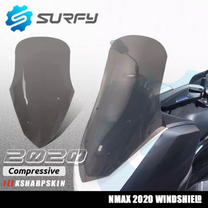 NMAX 2020 Windshield V2 Visor 5mm Thickness Aerodamic Design With Bolts ...