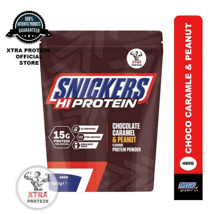 Snickers Protein Powder (480g) Chocolate Caramel & Peanut | Lazada ...