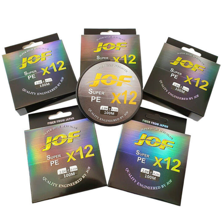(สายพีอี ถัก12 สายกลมแน่น) Natfishing PE Super PE X12 BY JOF สายสลับสี ยาว 100ม สายนุ่มเหนียว ทน ...