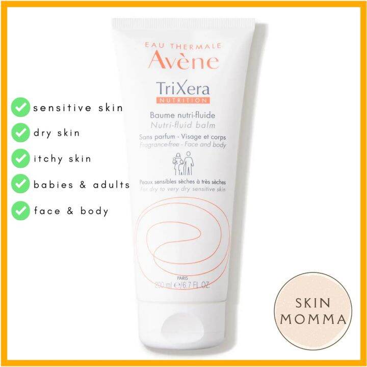 Avene Trixera Nutri-fluid Balm 200ml dry skin moisturizer fragrance ...