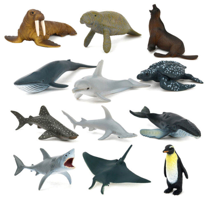 Sea Animal Figurines Small Ocean Animal Figurines 12 Pieces Ocean Life ...