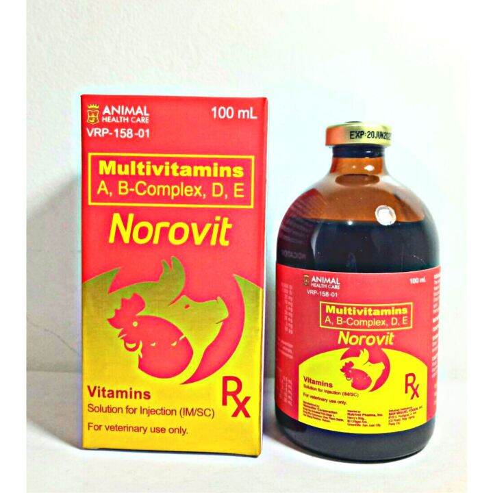 [RCG AGRIVET] Norovit 100ml Multivitamins solution for injection ...