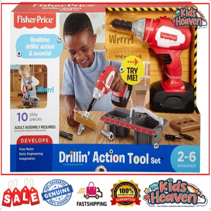 Fisher-Price Drillin' Action Tool Set (100.0% Original) | Lazada