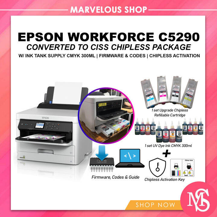 Epson Workforce C5290 Converted to CISS Chipless Package | 5290 | Lazada PH
