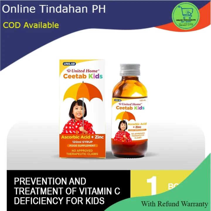 United Home Ceetab Kids (Vitamin C + Zinc for Children) | Lazada PH
