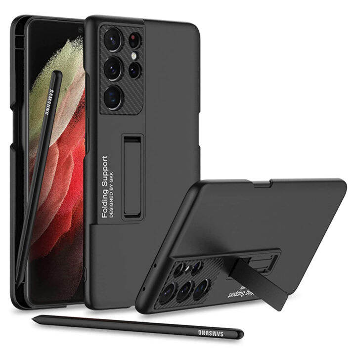 YIQIAN for Samsung Galaxy S21 Ultra Case with S Pen Holder [Adjustable Kickstand] [Wireless ...