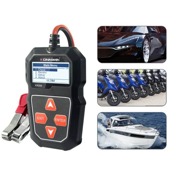 KONNWEI KW208 12V Car Battery Load Tester Professional Automotive ...