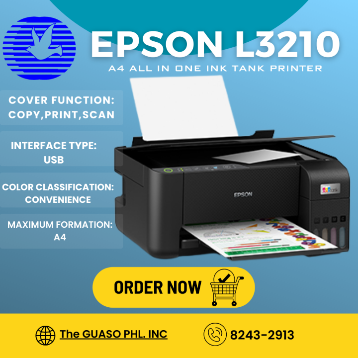 Epson EcoTank L3210 A4 All-in-One Ink Tank Printer | Lazada PH