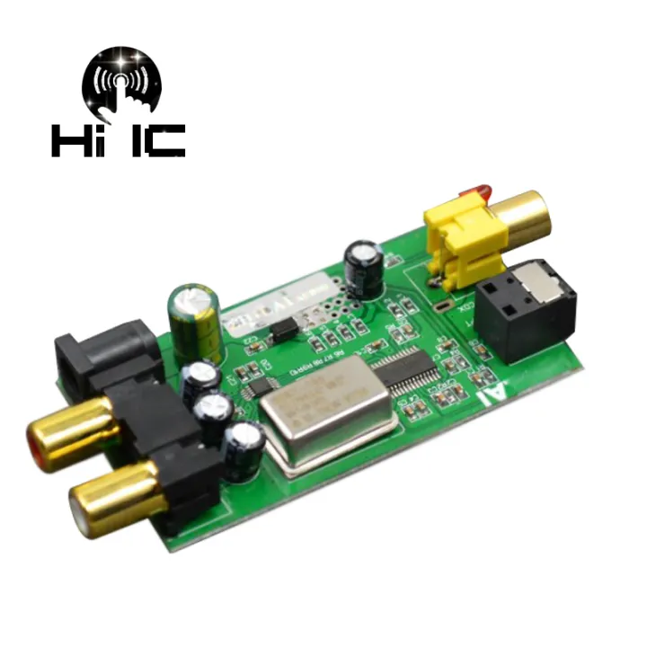 ไฮไฟถอดรหัสเสียงดิจิตอล DAC ดิจิตอล Coaxial สัญญาณออปติคอลอินพุตเอาท์พุทสัญญาณอะนาล็อก RCA DC 5V ...