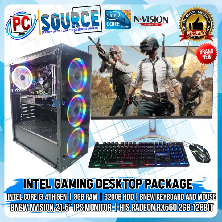 Gaming PC Intel Core i3 4th Generation | 8GB RAM, 320GB HDD | RX560 2GB ...