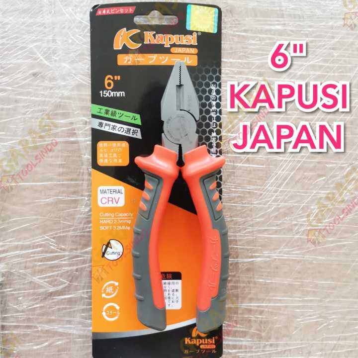 tang kombinasi 6" KAPUSI JAPAN TECH tang combination plier tang combi 6 inch | Lazada Indonesia