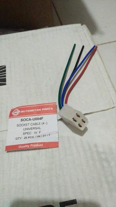Socket Fiting Kabel Kaki Pin 4 Female Cewek Universal GAP | Lazada ...