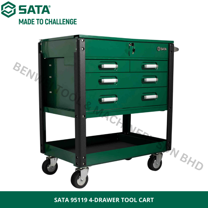 SATA 95119 4-DRAWER TOOL CART / TOOLS CABINET / TOOLS STORAGE | Lazada