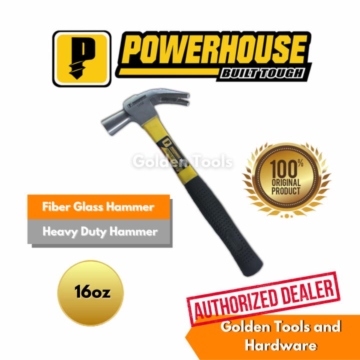POWERHOUSE Fiber Glass Heavy Duty Hammer 16 oz [GOLDEN | PHT] | Lazada PH