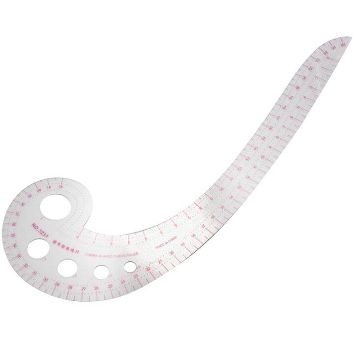 3X 11.8 Inch Long Comma Shaped Plastic Transparent French Curve Ruler ...