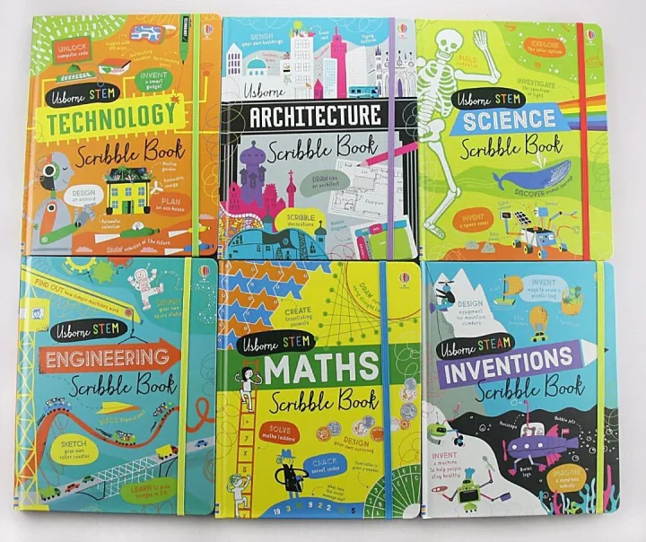 ขายแยกเล่ม หนังสือ Usborne STEM Scribble book มีหลายเรื่อง Technology/Maths/Engineering/Science ...