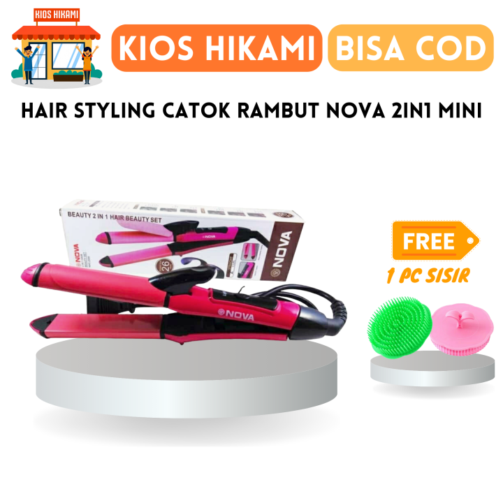 Catokan Mini Nova 2in1 Bisa Lurus Bisa Keriting Catok Rambut Murah ...