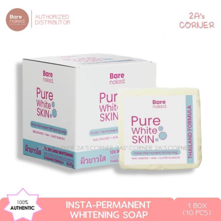 Pure White Skin Insta-Permanent Whitening Soap by Barenaked | Thailand ...