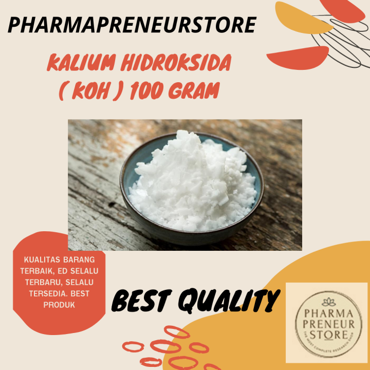 Potassium Hydroxide / Kalium Hidroksida ( KOH ) 100 Gram Best Quality ...