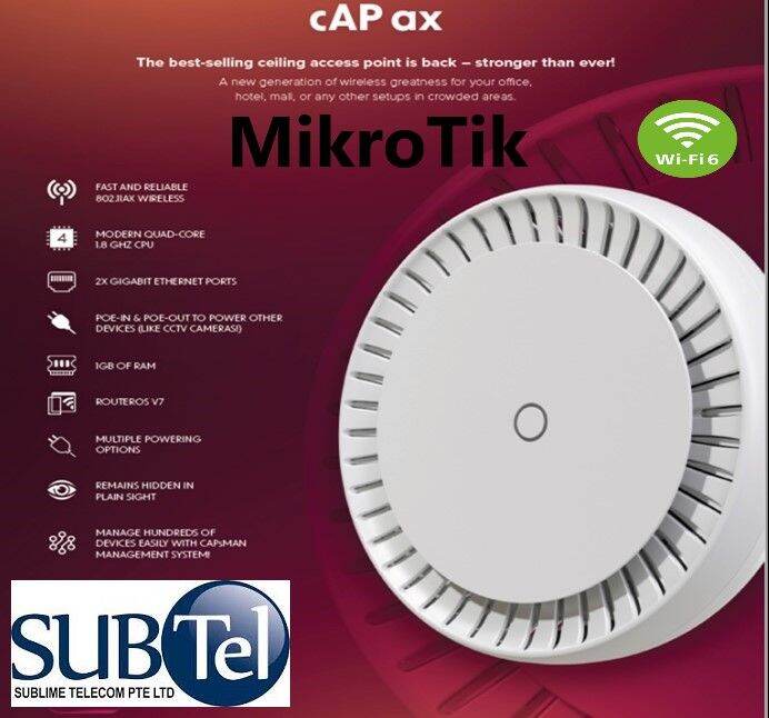 cAP ax Mikrotik Access Point, Two Gigabit Ethernet Port with one PoE ...