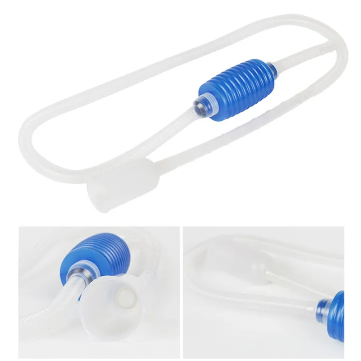 AQUARIUM HOSE001- 140cm Aquarium Fish Tank Syphon Vacuum Cleaner Pump ...