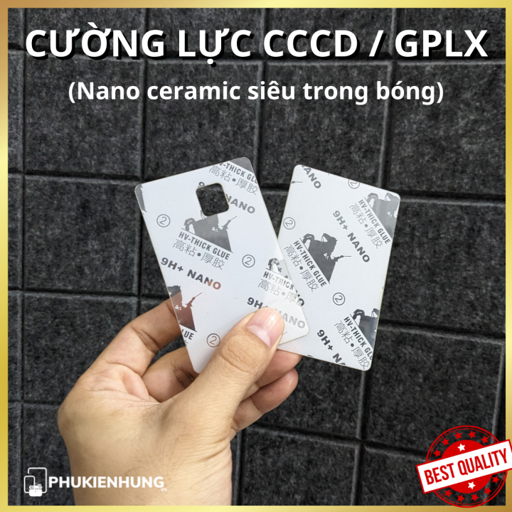 Bộ miếng dán Cường lực 2 mặt CCCD / GPLX Nano Ceramic siêu trong bóng | Lazada.vn