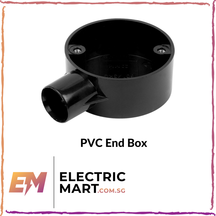 20mm PVC End Box - BLACK | Lazada Singapore