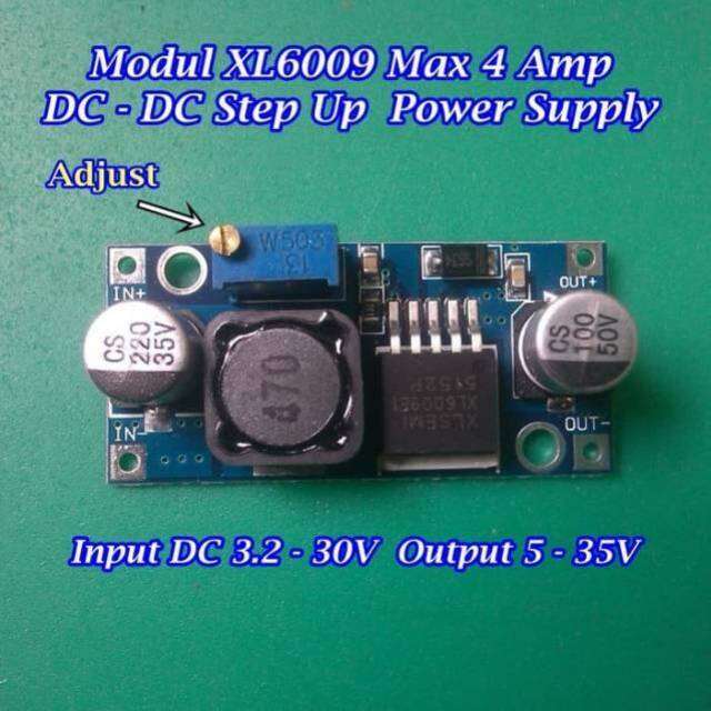 [STEP UP] Modul Step Up Boost Inverter XL6009 in 3V-30V out 3.5-44V 3A ...