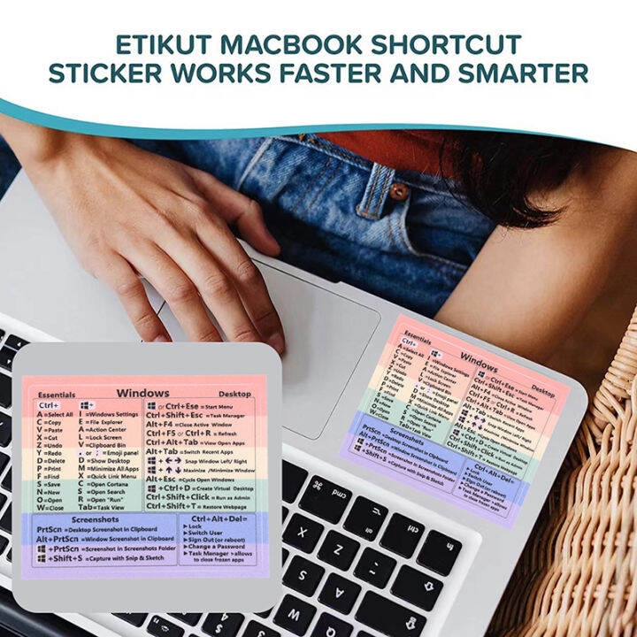 Graceful Windows Keyboard Reference Shortcut Cheat Sheet Sticker Water ...