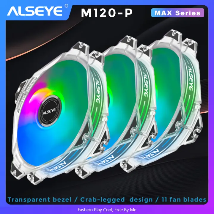 ALSEYE MAX Series M120-P KIT 3 ARGB Transparent Computer Case Cooling ...