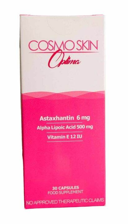 Cosmo Skin Optima with Astaxanthin and Vitamin E for Acne and Wrinkles ...