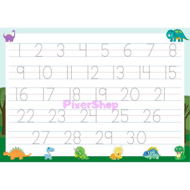 Laminated Number Tracing | Reusable | 1-30 Numbers | Write and Wipe ...