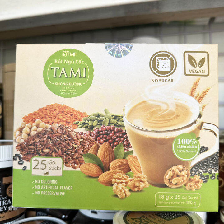 Bột ngũ cốc TAMI không đường hộp 450g 25 gói Công ty Tâm Minh | Lazada.vn