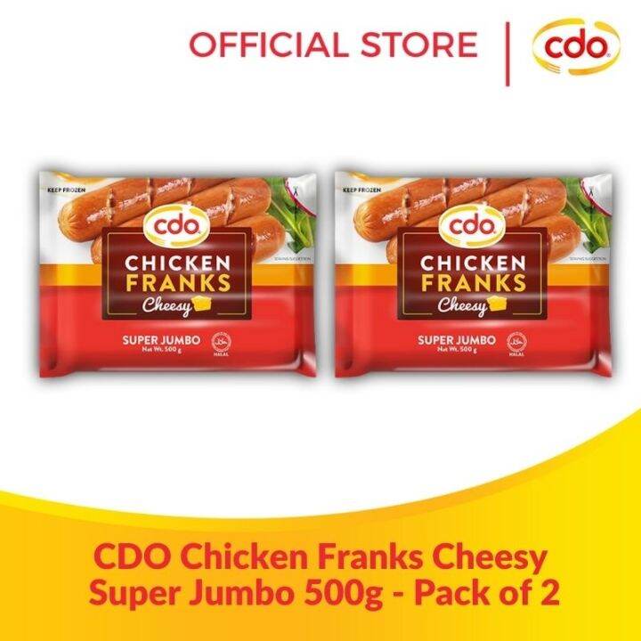 CDO Chicken Franks Cheesy Super Jumbo 500g - Pack of 2 | Lazada PH