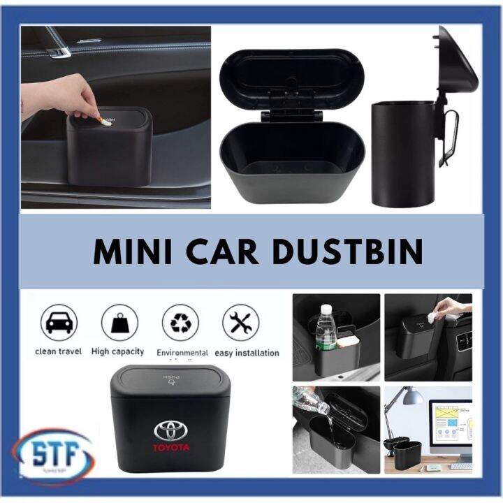 Universal Car Trash Can Garbage Flip Lid Dustbin Organizer Auto ...
