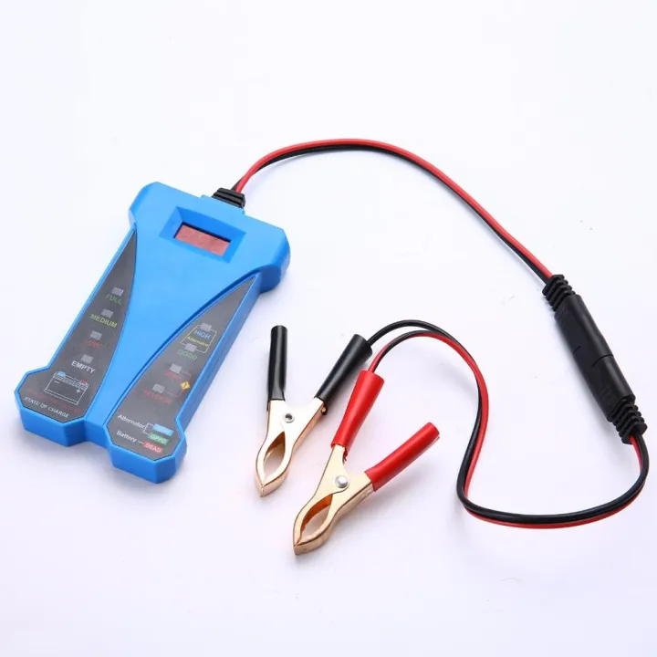 12V Digital Led Display Battery Tester Smart Alarm Battery Voltmeter ...