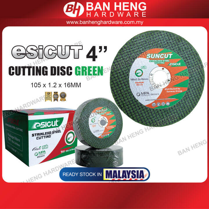 ESICUT 4″ Cutting Disc Wheel For Metal Stainless Steel Mata Potong Besi ...