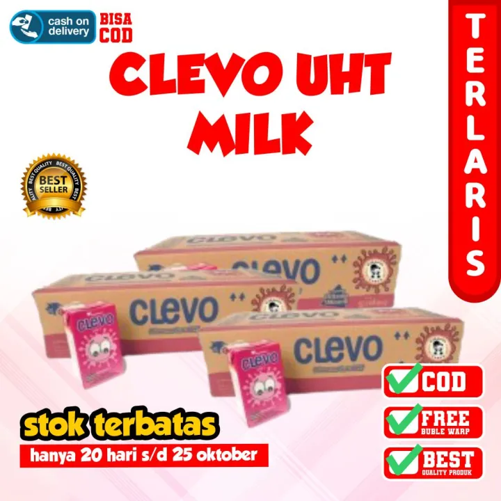 1 DUS - MINUMAN SUSU UHT CLEVO TERMURAH SUSU KOTAK - dus | Lazada Indonesia