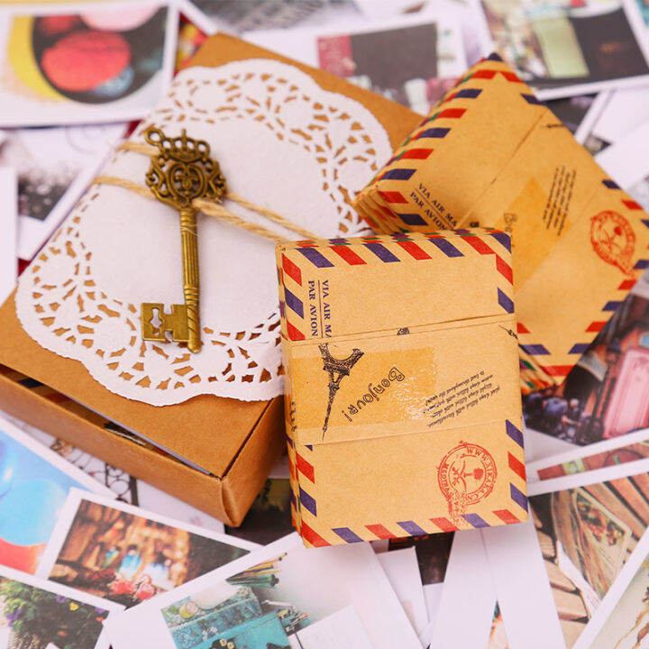 60 Cards+60 Envelope+60 Stickers in one set LOMO mini Greeting Card ...