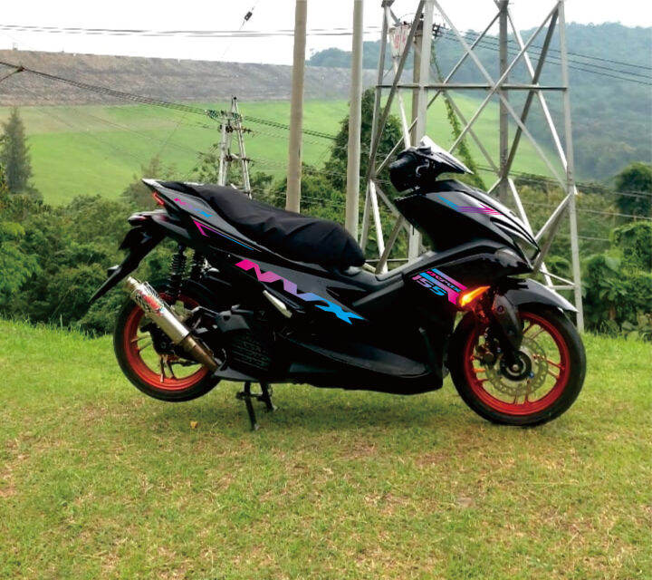 Striping Nvx Aerox 155 Lama Sticker Motor Simple Nvx Viral | Lazada ...