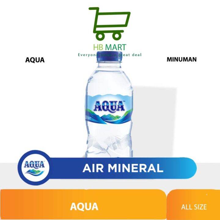 MINUMAN AIR MINERAL AQUA BOTOL 330ML | Lazada Indonesia