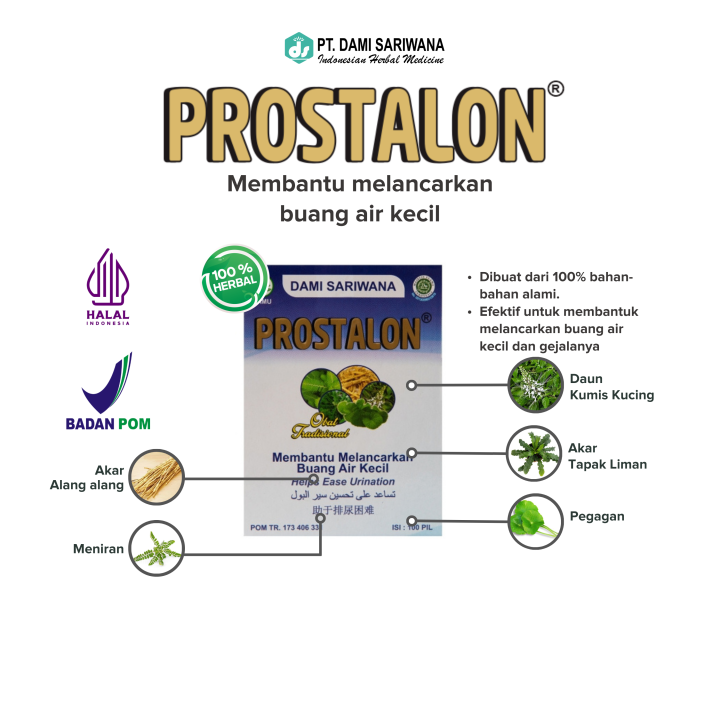 Obat Herbal Alami Prostat Prostalon 100 Pil Memelihara Kesehatan ...