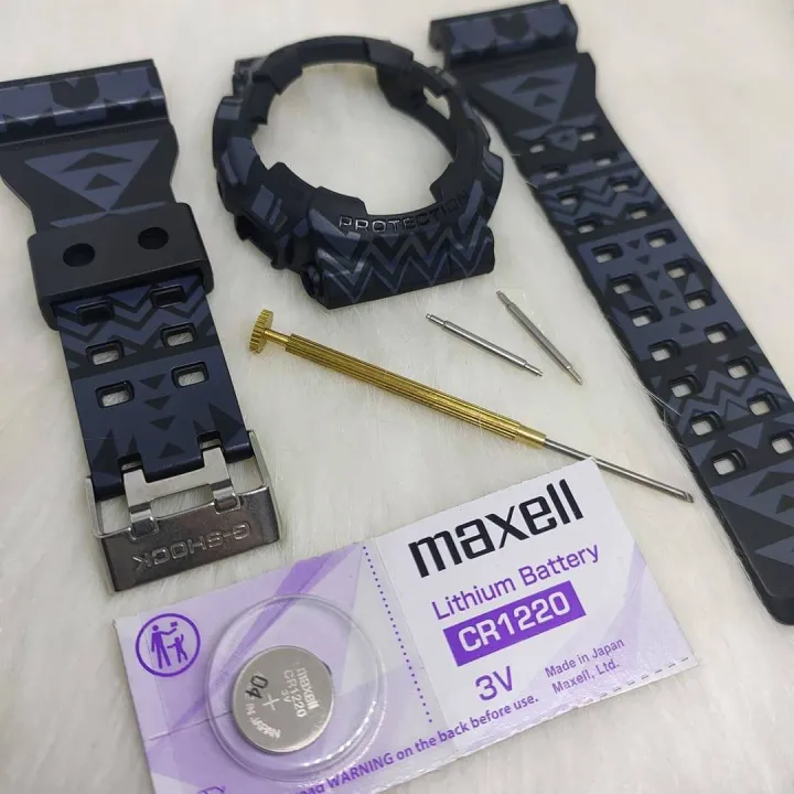 GShock GA100 GA110 GA120 Replacement Straps and Bezel with CR1220 ...