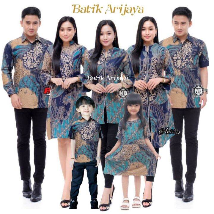 Batik couple keluarga modern terbaru 2021 style batik kekinian seragam ...