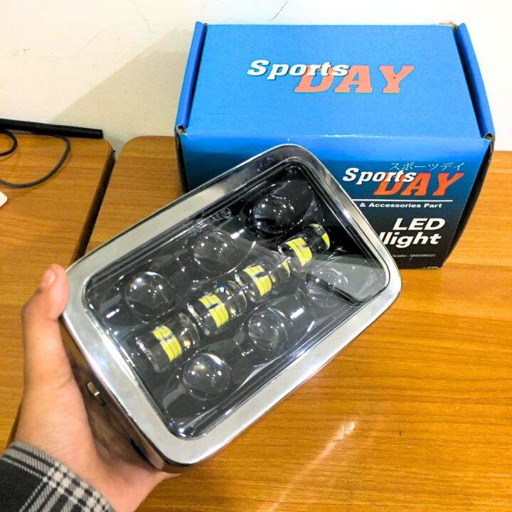 LAMPU DEPAN 10 MATA KOTAK HEADLAMP KOTAK 4x6 INCH DAYMAKER KOTAK LED ...
