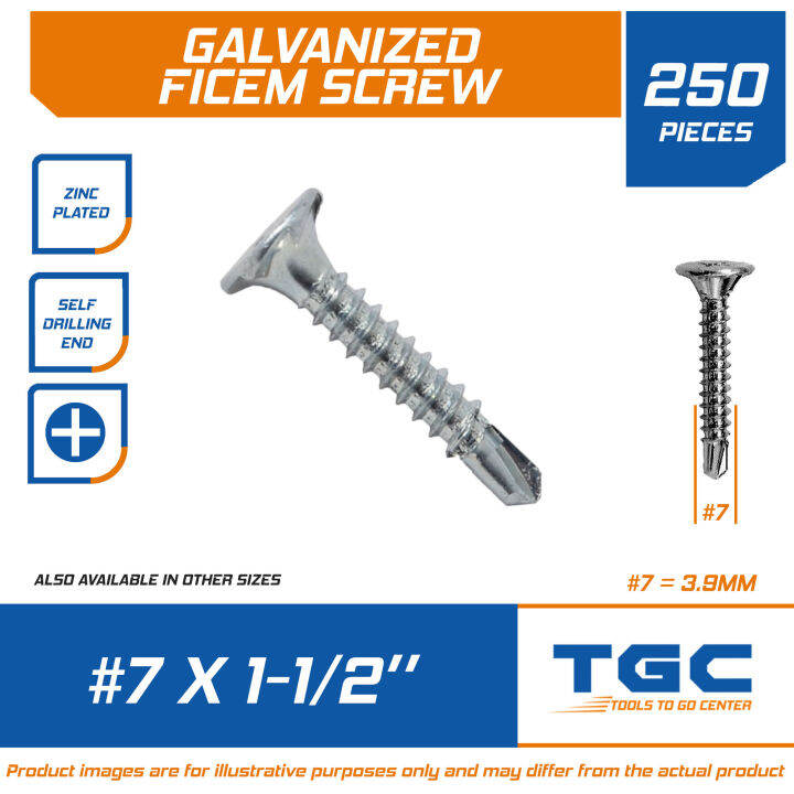 250 / 500 / 1000 PCS Window Screw 1 1/2 inch ( 38 mm ) Self Drilling ...